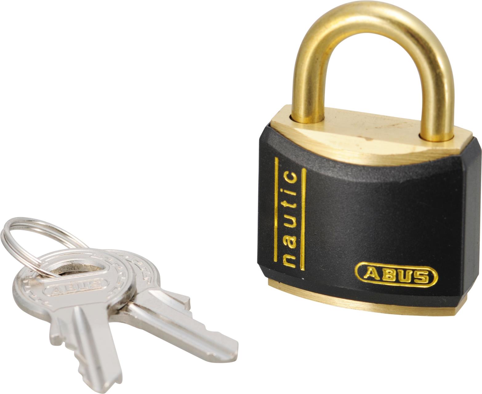 Vorhangschloss Messing ABUS T84 ummantelt | TOPLICHT