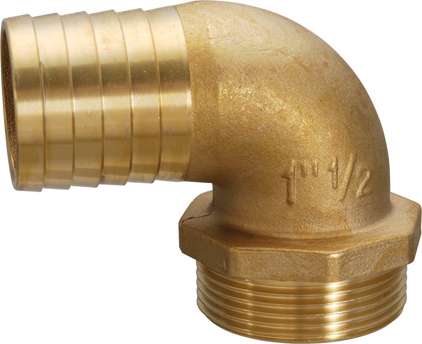 Winkel-Schlauchtülle 90° Messing mit Außengewinde | TOPLICHT