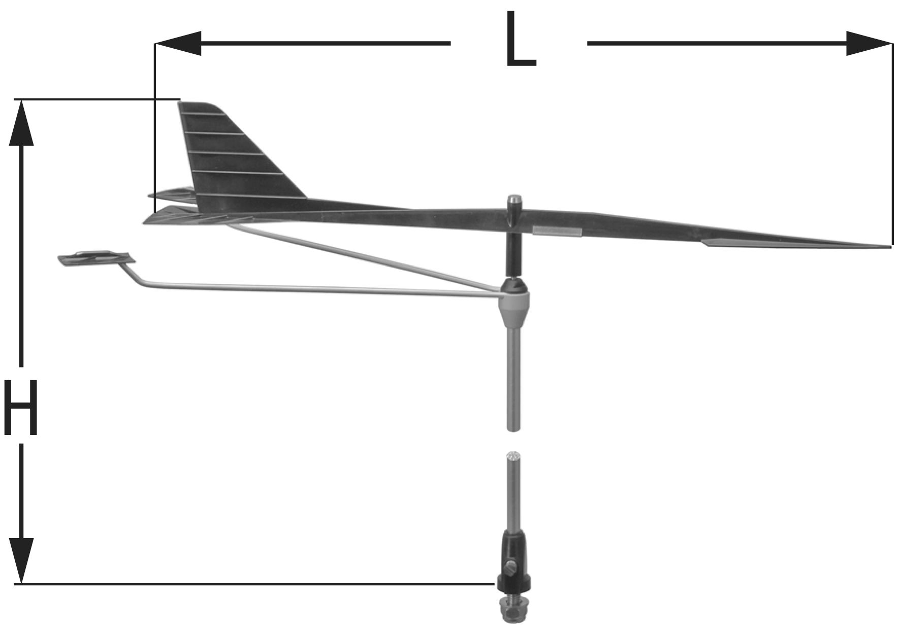 Windrichtungsanzeiger WIND-PE aus Edelstahl | TOPLICHT